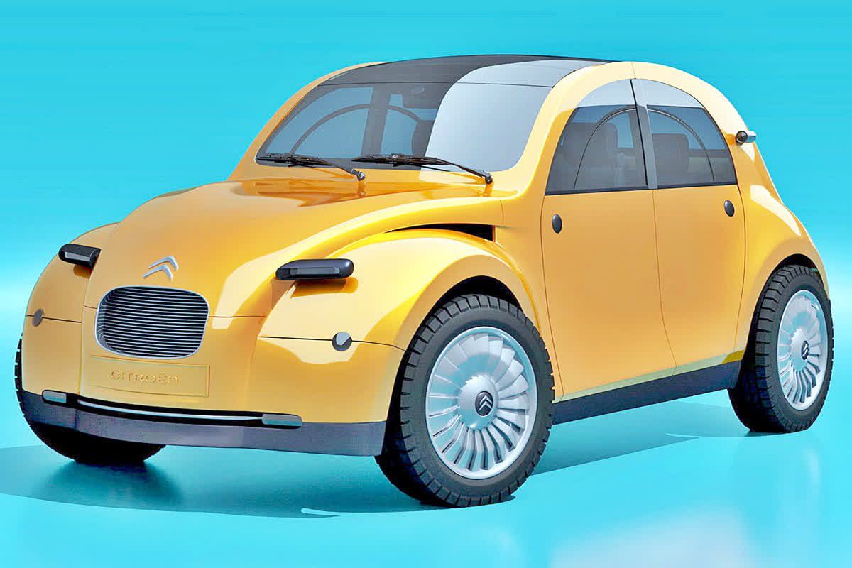 シトロエン、伝説の「2CV」をEVで復活！2028年発売予定、ルノー5やトゥインゴに挑戦する小型クロスオーバーEV登場